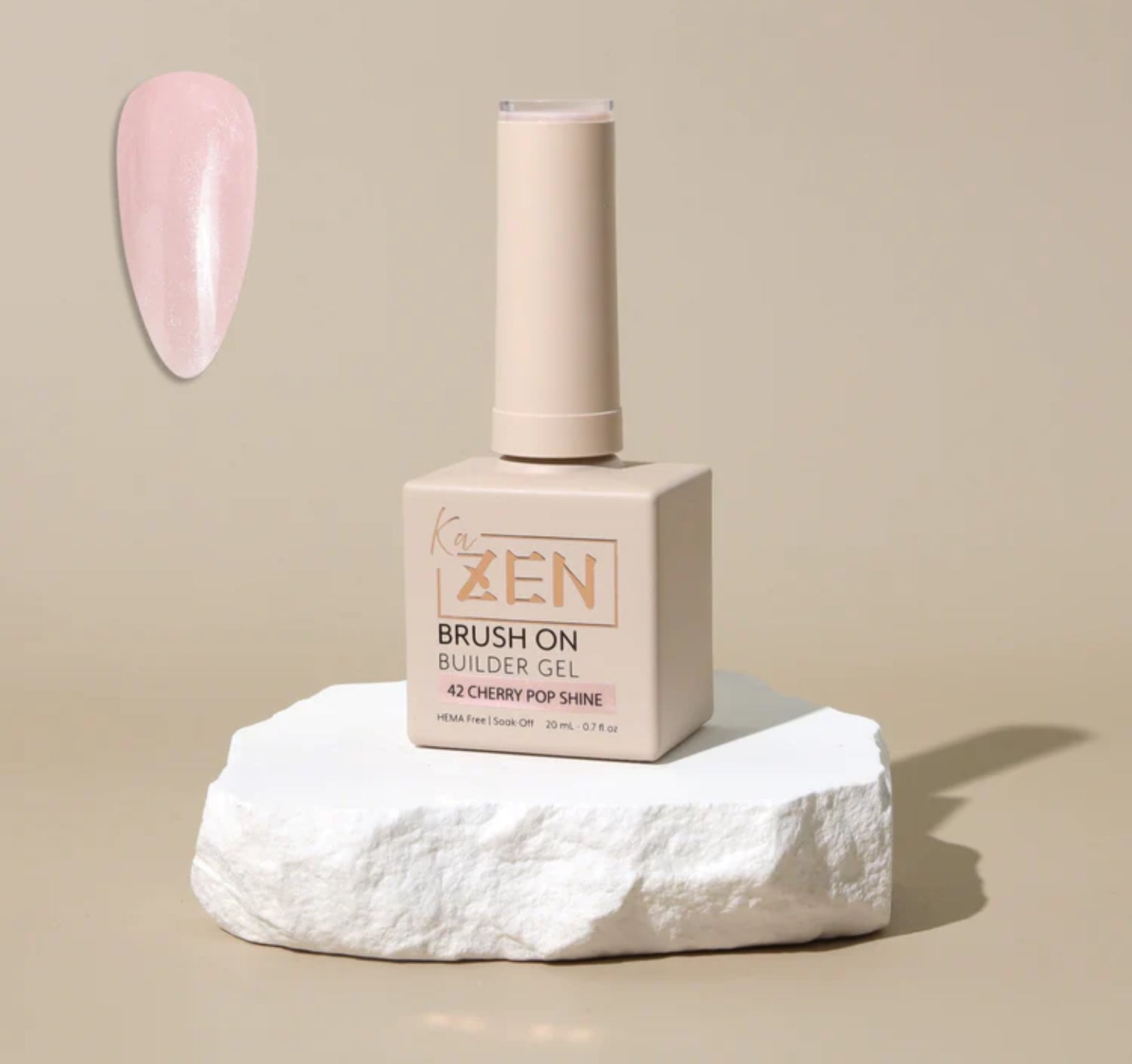 KaZen Brush On Builder Gel - #42 Cherry Pop Shine – Nails Plus