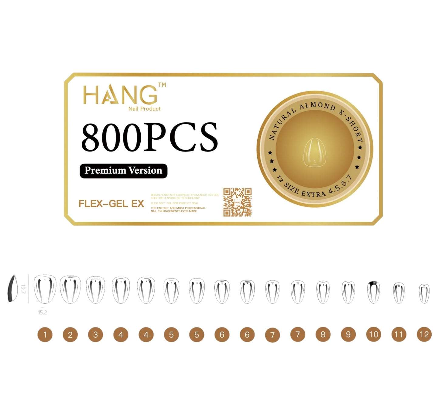 Flex-Gel EX Natural Almond X-Short – Nails Plus